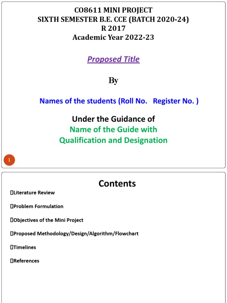 Mini Project Review - A sample PPT.pptx.pdf | PDF | Applied Mathematics | Systems Engineering