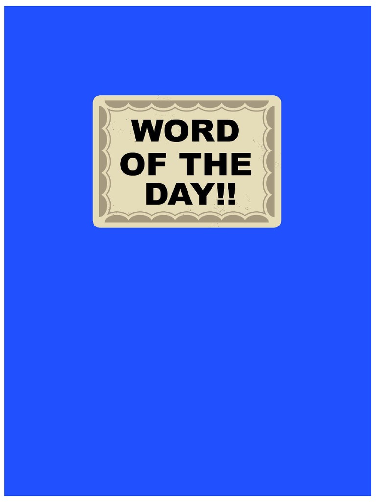 Word of The Day (Modified) PDF | PDF