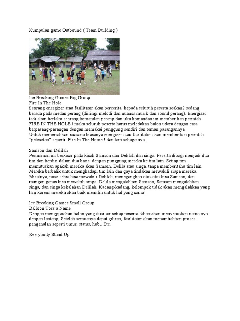 Kumpulan Game Outbound | PDF