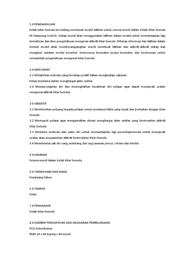 Kertas Kerja Modul Kitar Semula | PDF