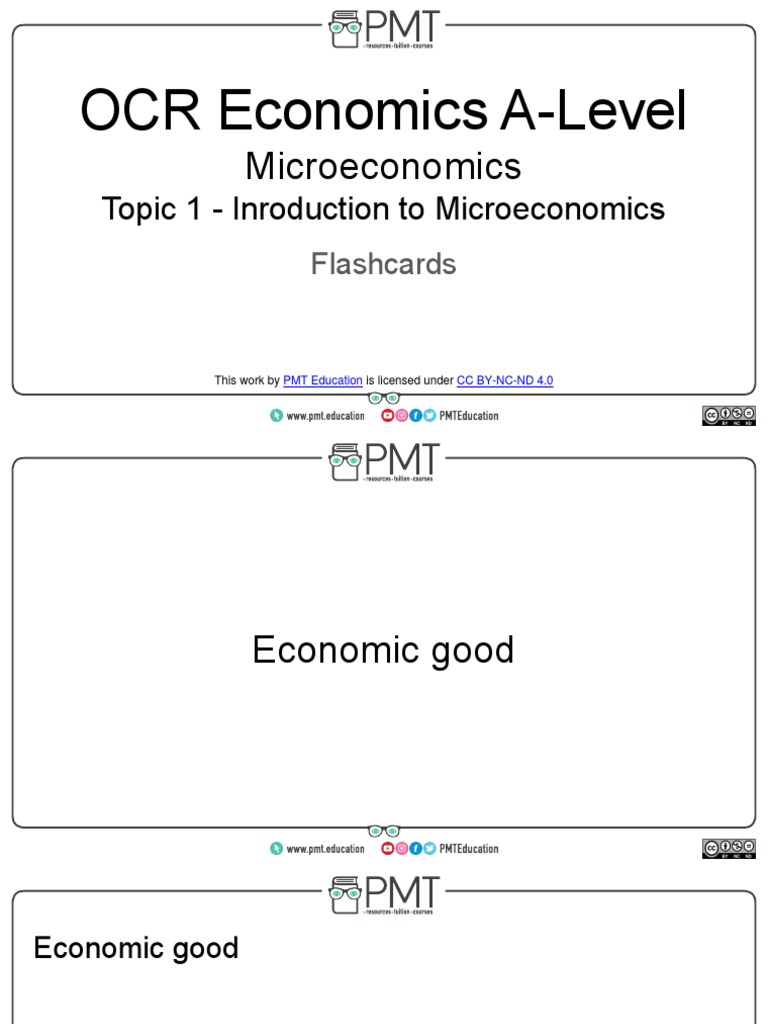 Definitions Flashcards - Microeconomics Topic 1 Introduction To ...
