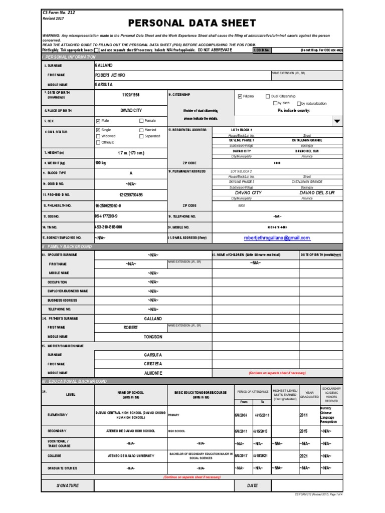 Robert Jethro Gallano PDS 3 | PDF