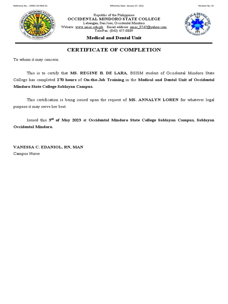 Certificate of Completion | PDF