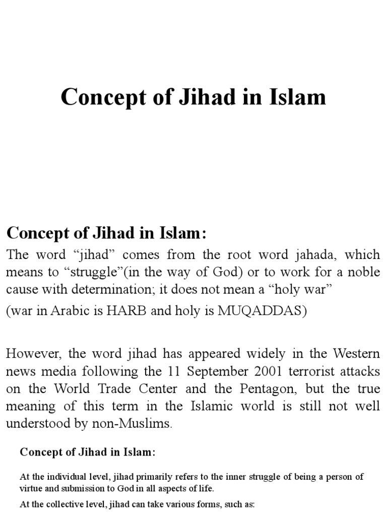 Concept of Jihad in Islam.pptx | PDF