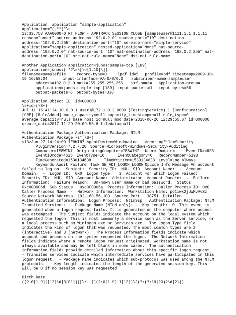 Analysis of network traffic logs revealing details of port probes and application access on EC2 ...