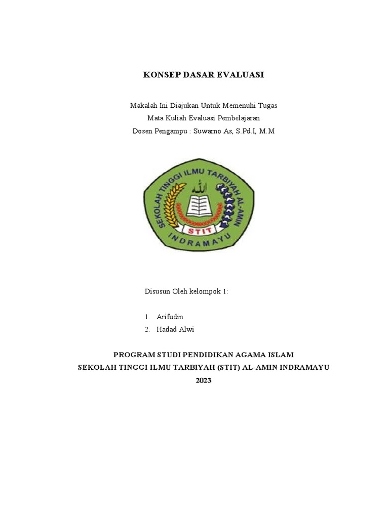 Evaluasi Pembelajaran Kelompok 1 | PDF