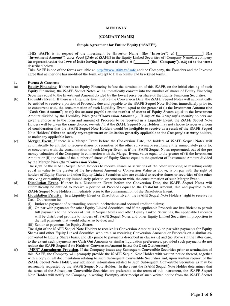 Sequel iSAFE - MFN PDF | PDF