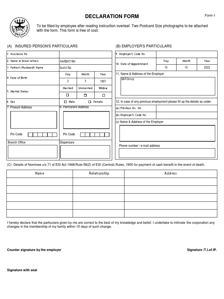 Form ESCI | PDF | Social Institutions | Justice