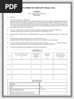 Form-F-Nomination-Gratuity Sample | PDF | Signature | Government