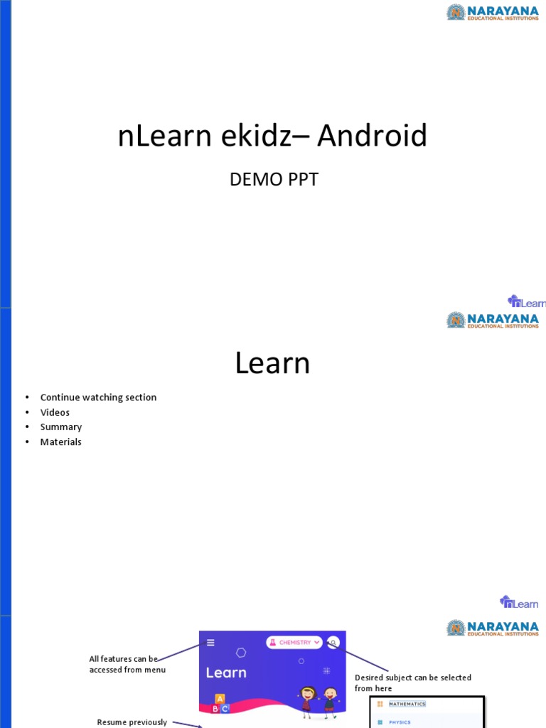 nLearnKidz - DemoPPT - Android | PDF | Computing | Software
