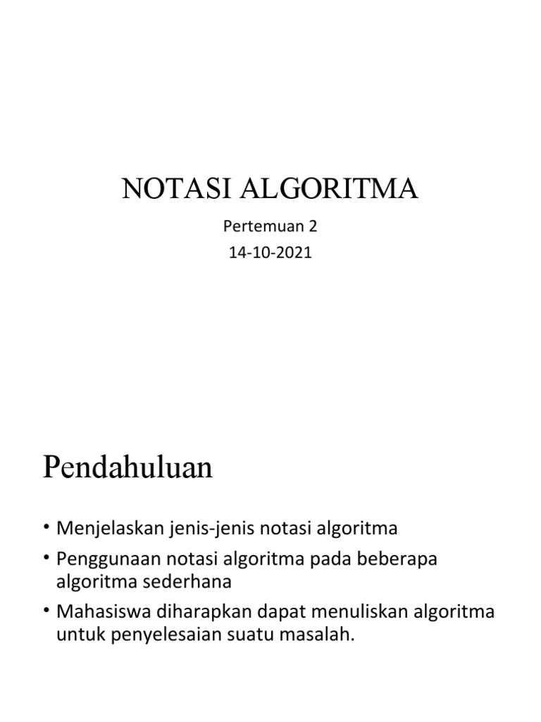 Kuliah 2 Kelas Reg Notasi Algor | PDF