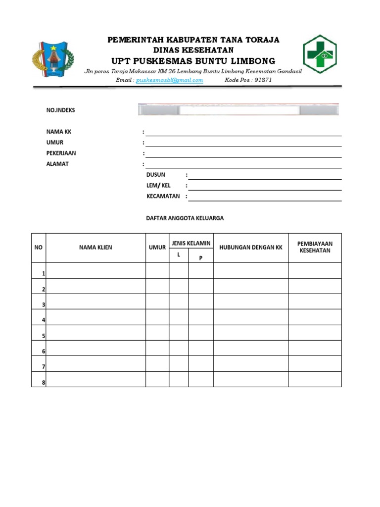 Data Puskesmas Buntu Limbong | PDF