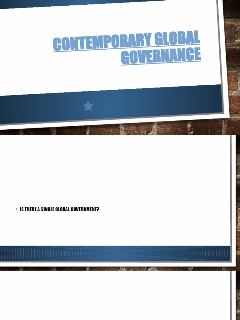 Topic 5-Contemporary Global Governance | PDF | United Nations ...