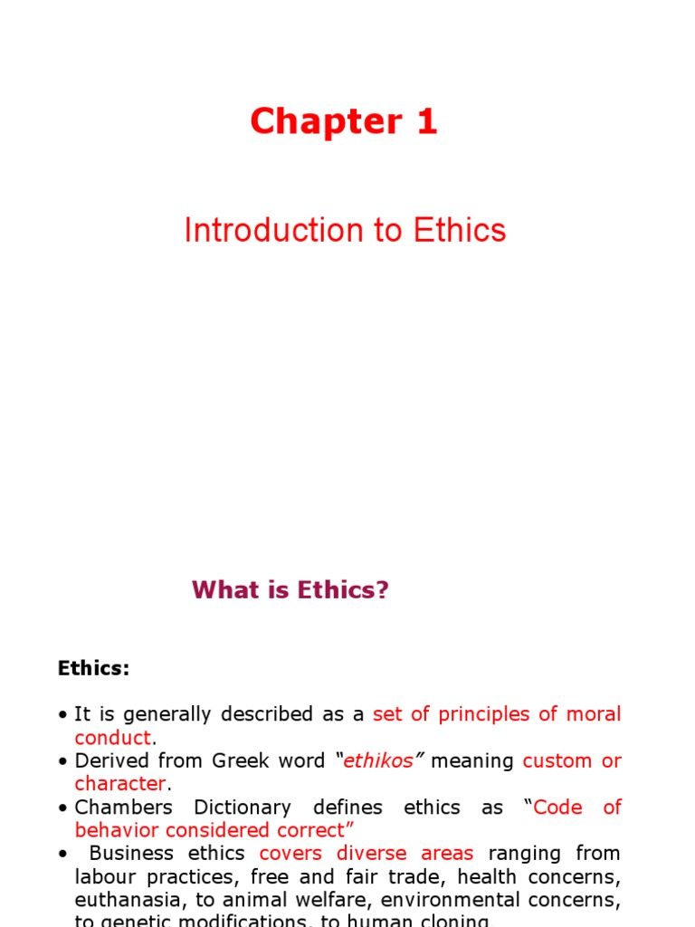 Introduction To Ethics | PDF
