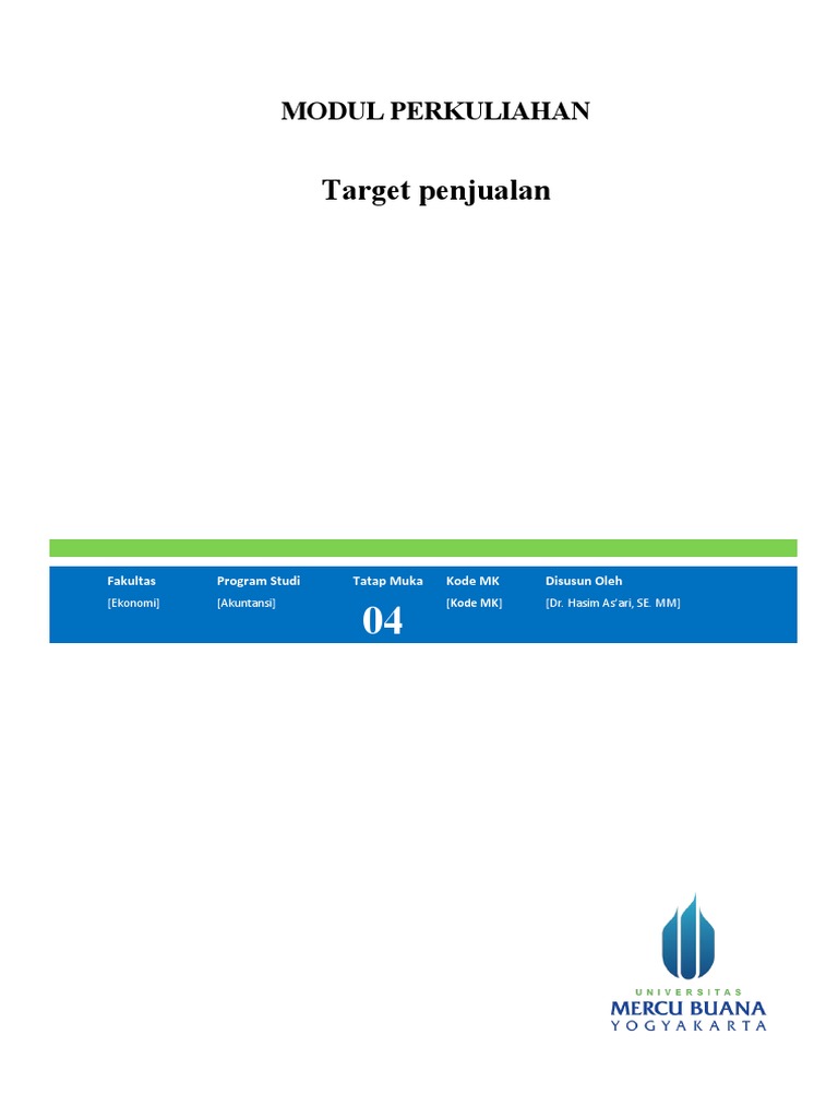 Pentingnya Menentukan Target Penjualan | PDF