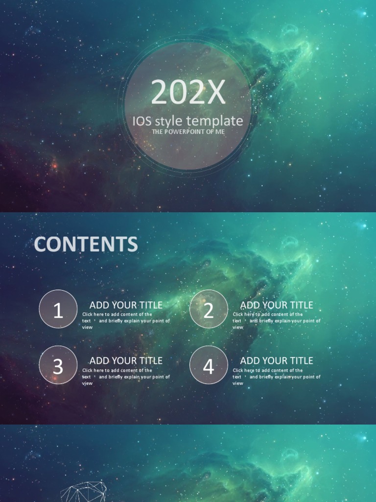 Green Starry Sky Business Presentation PDF