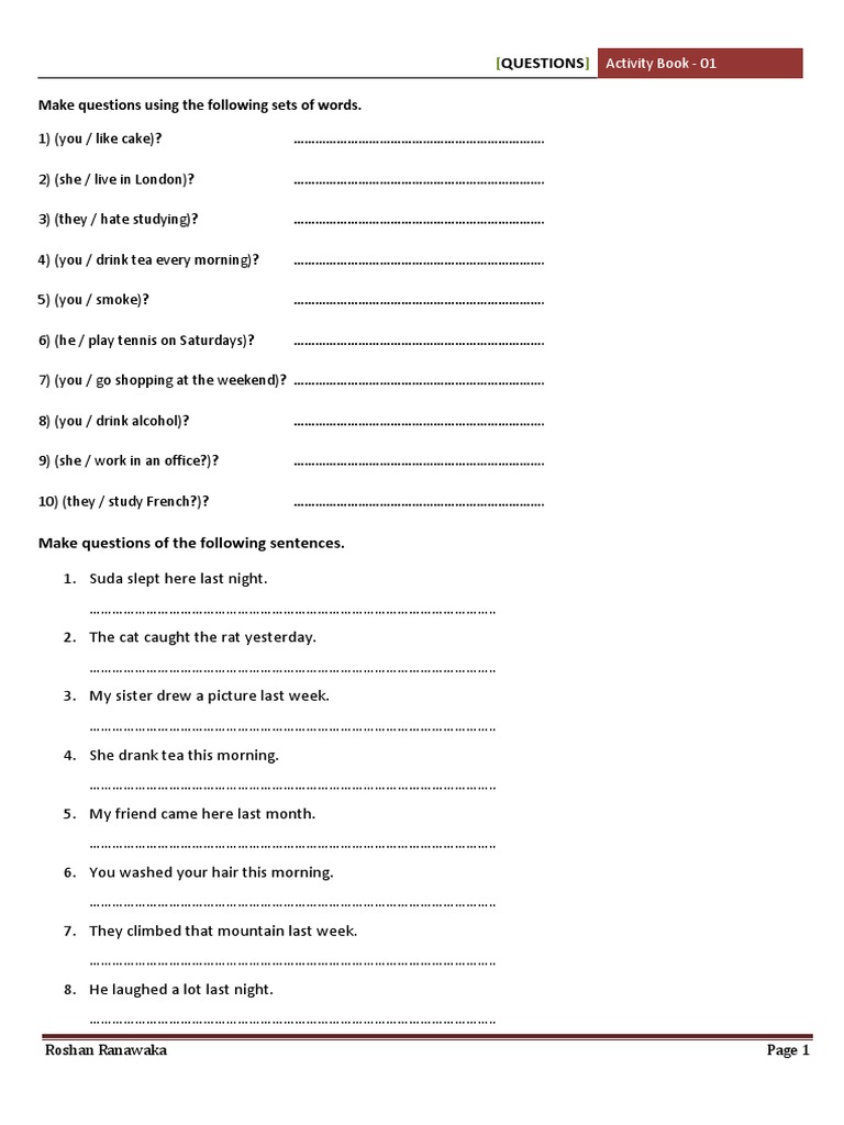 01 Questions PDF | PDF