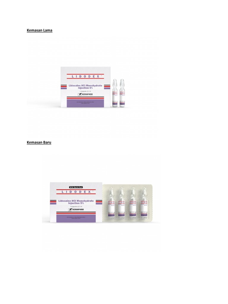 Kemasan Lama & Baru Lidodex | PDF