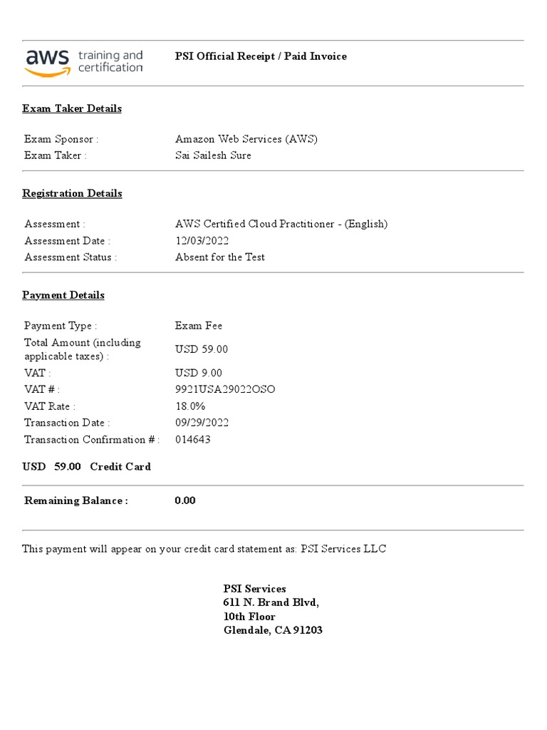 Aws-Exam-Receipt.pdf.pdf | PDF