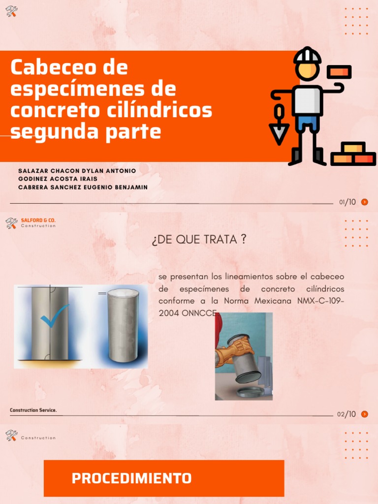 Cabeceo de especímenes de concreto cilíndricos | PDF