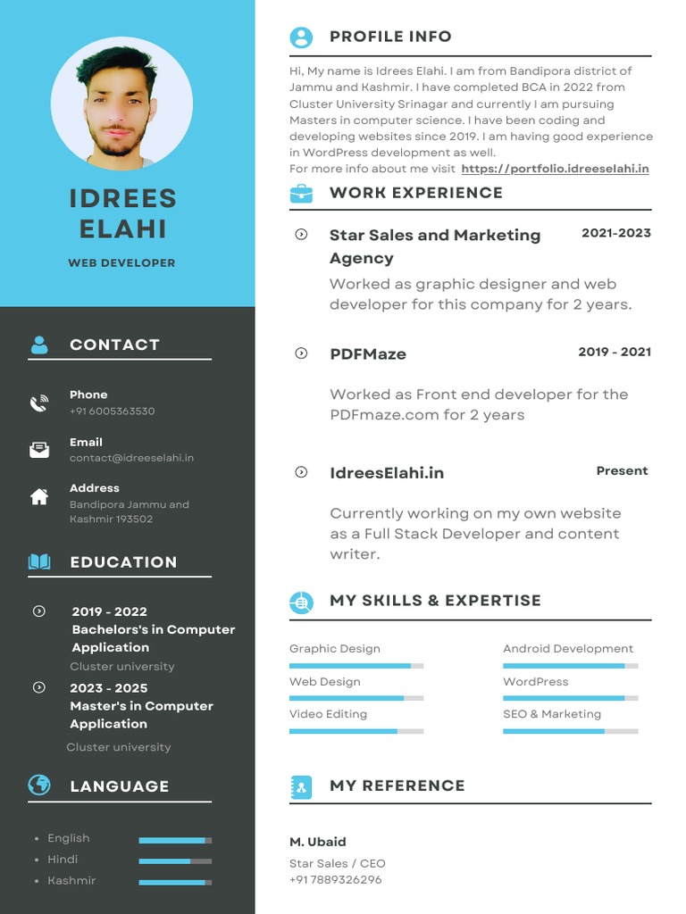 Resume of Idrees Elahi.pdf | PDF