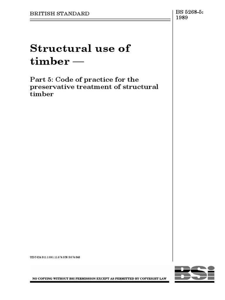 BS 5268 - 5 Structural Use of Timber | PDF
