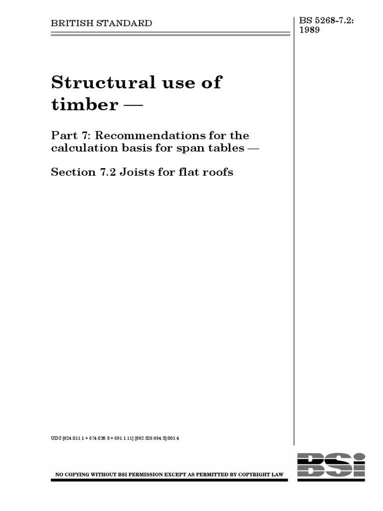 BS 5268 - 7.2 Structural use of Timber.pdf | PDF
