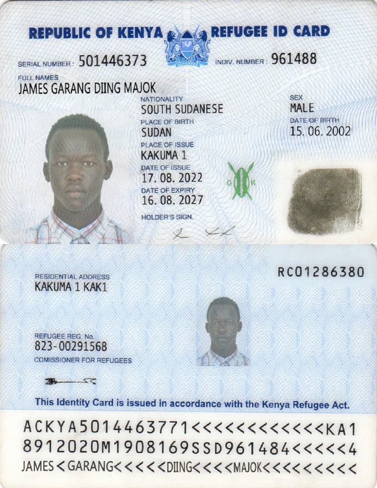 James Majok Refugee ID.pdf | PDF