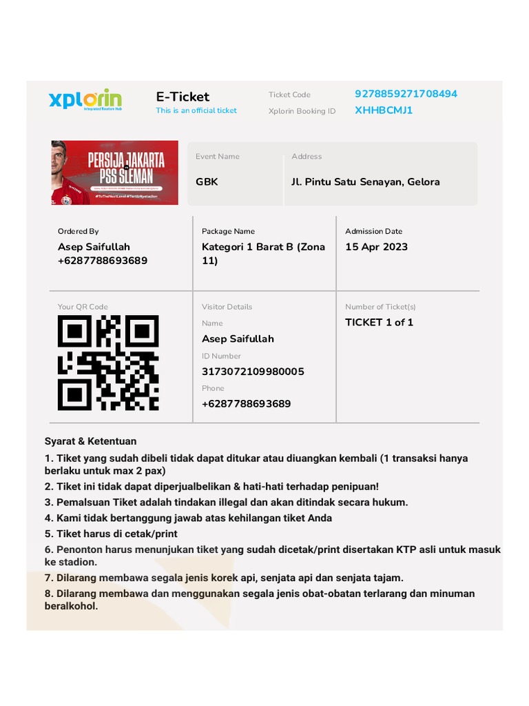 1 Tiket PDF | PDF