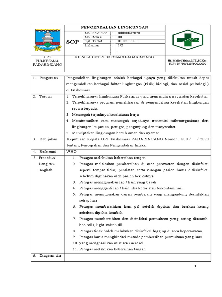 Sop Pengendalian Lingkungan | PDF