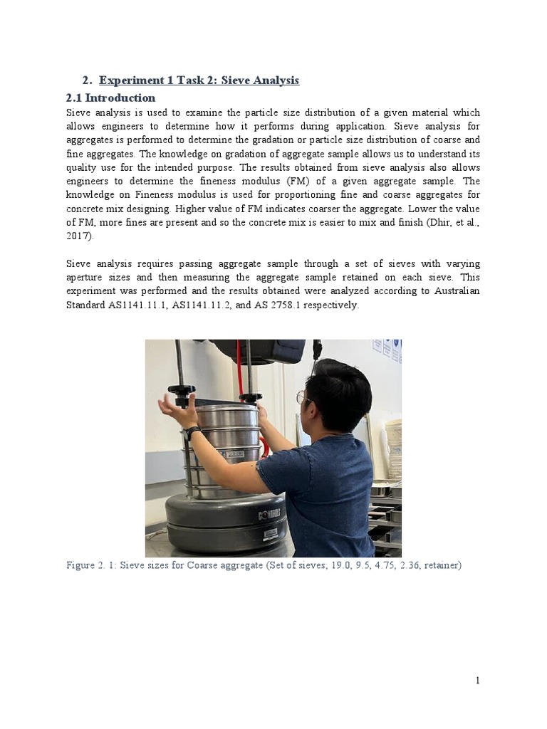Sieve Analysis | PDF | Applied And Interdisciplinary Physics | Physical Sciences