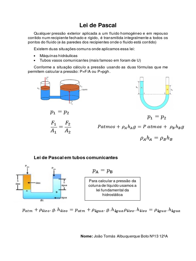 Cópia de Lei de Pascal PDF | PDF