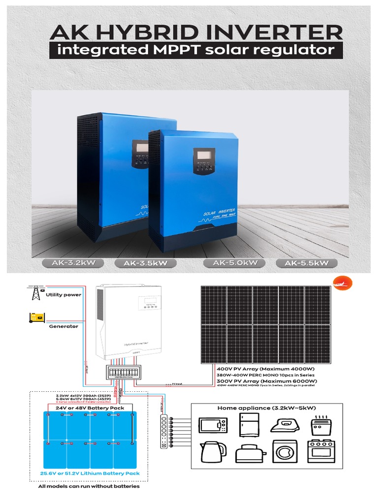 Brekner 3 Kw... AK Hybrid Inverter Data Sheet | PDF