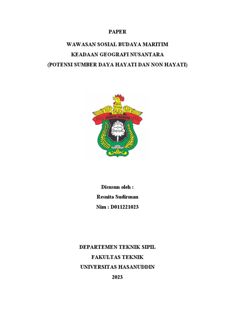 PAPER Keadaan Geografi Nusantara (Sumber Daya Alam Hayati Dan Non ...