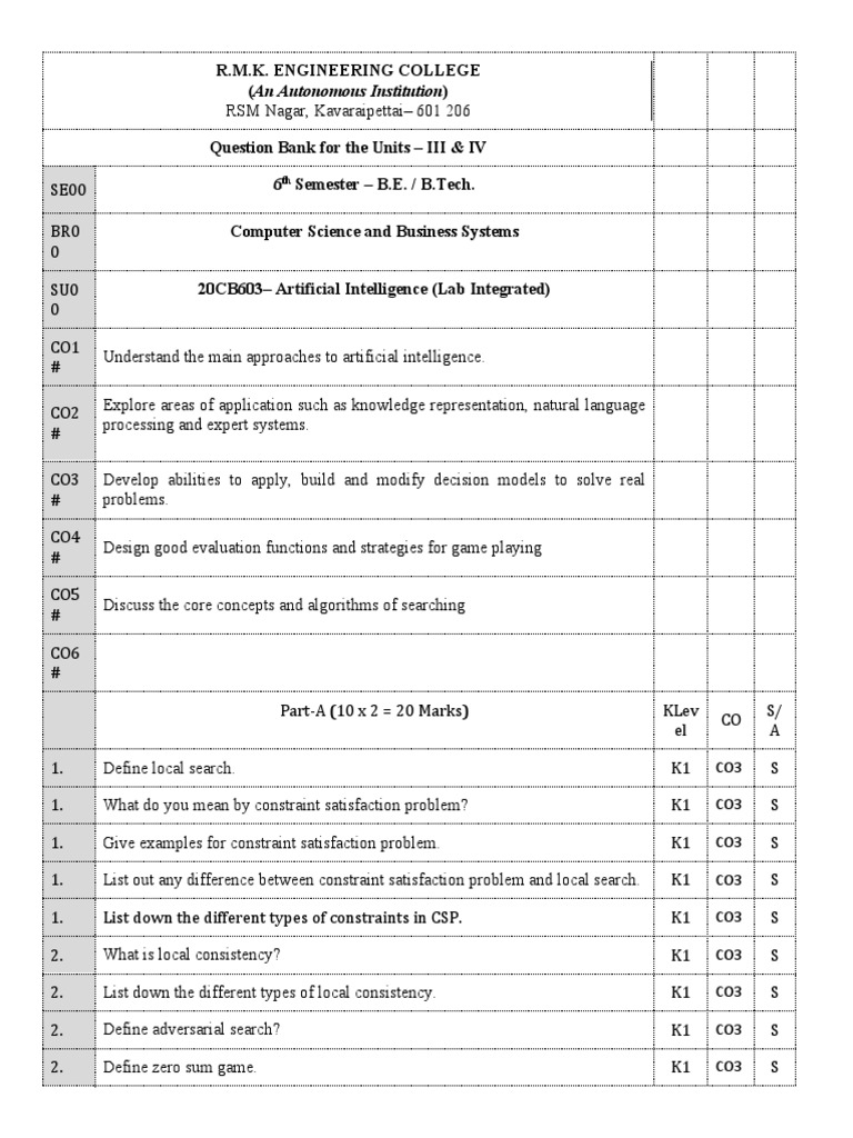 6 Csbs 20cb603 Qb2 Pdf Computer Programming Mathematical Logic 