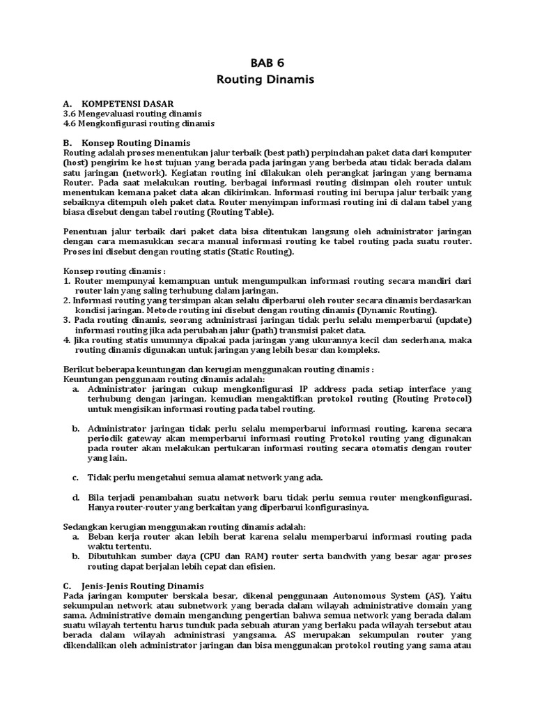 BAB Routing Dinamis | PDF