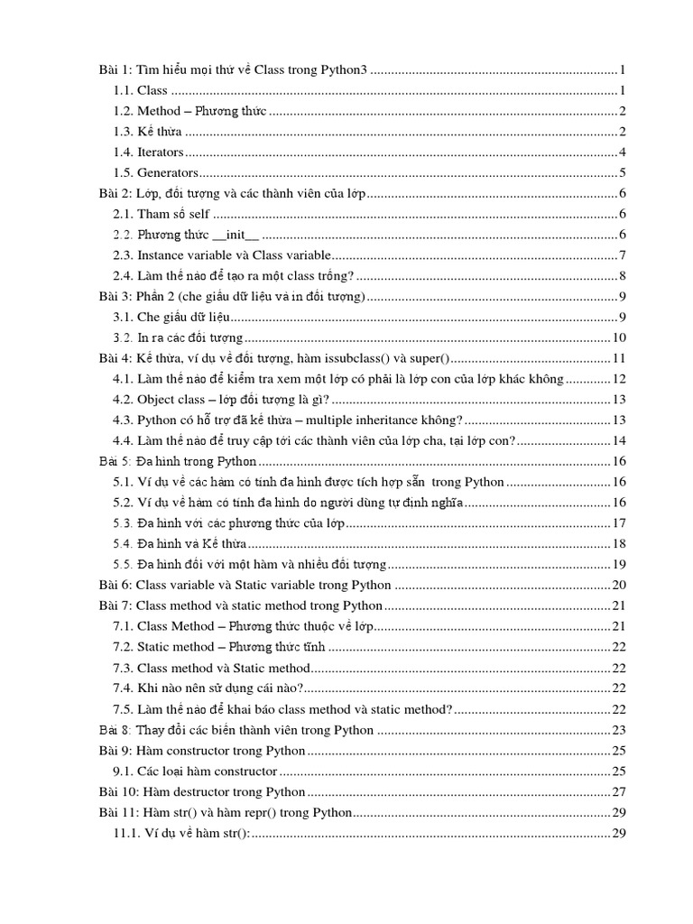 Lap trinh OOP Python | PDF