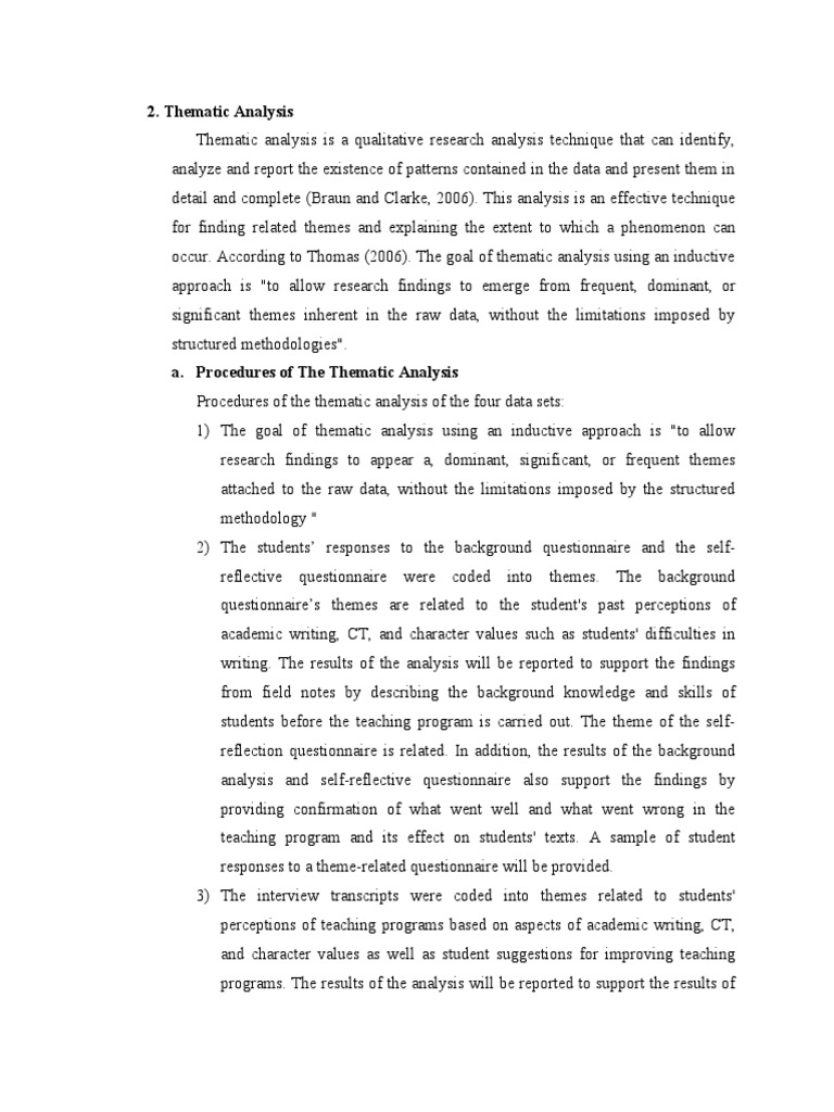 Thematic Analysis | PDF | Methodology | Cognitive Psychology
