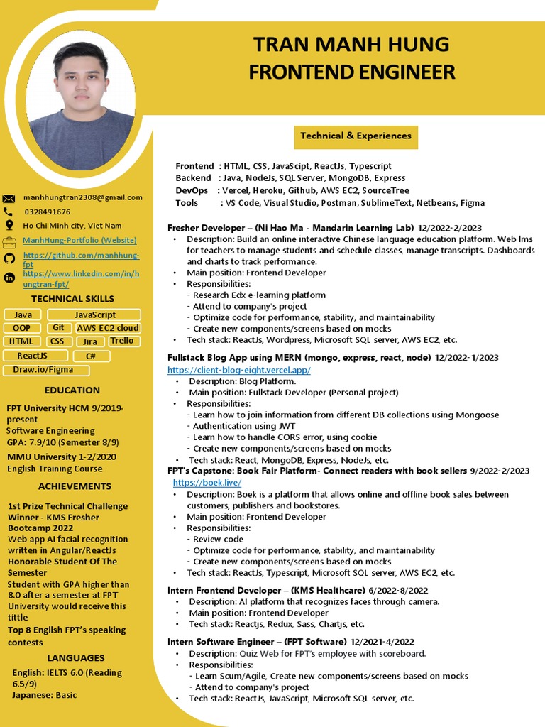 Resume PDF | PDF | Web Development | Software