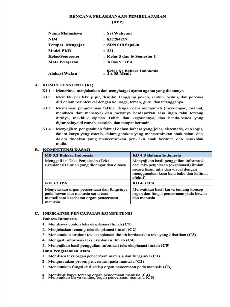 PDF RPP PKR Model 221 - Compress PDF | PDF