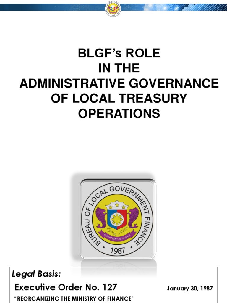 Day 1 - BLGF's Role in Treasury Operations of LGUs PDF | PDF | Real ...
