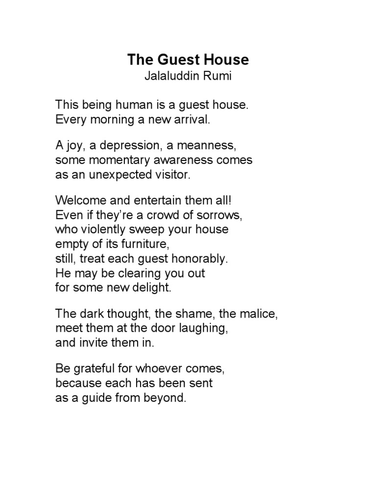The Guesthouse - Rumi | PDF
