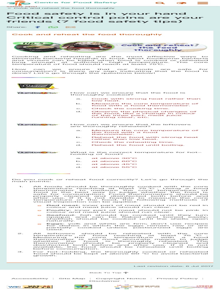 Cook and reheat the food thoroughly.pdf | PDF