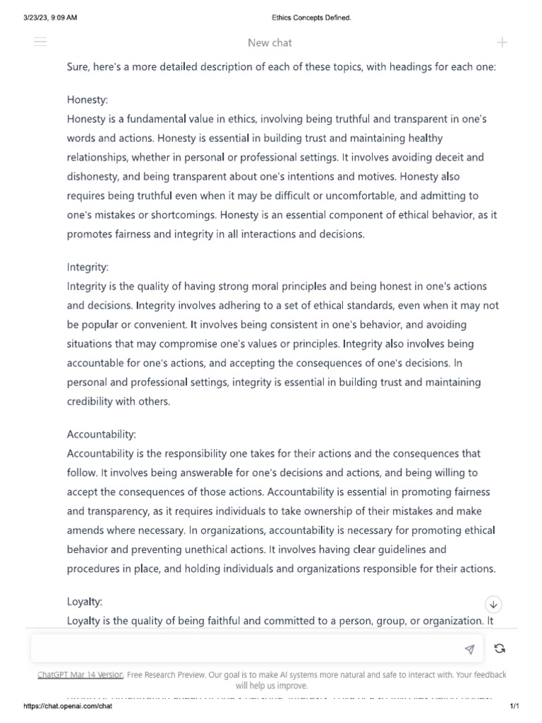 Honesty, Accountability, Integrity PDF | PDF