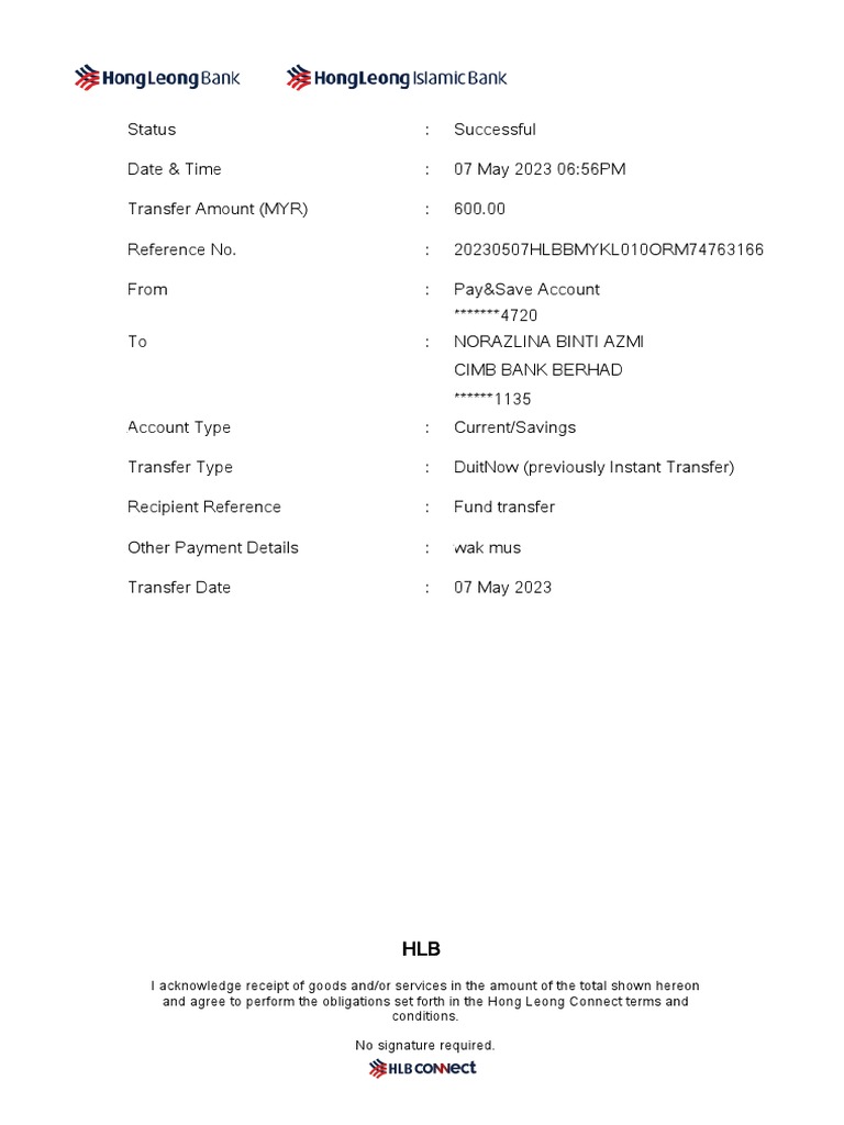 HLB Receipt 16584 PDF | PDF