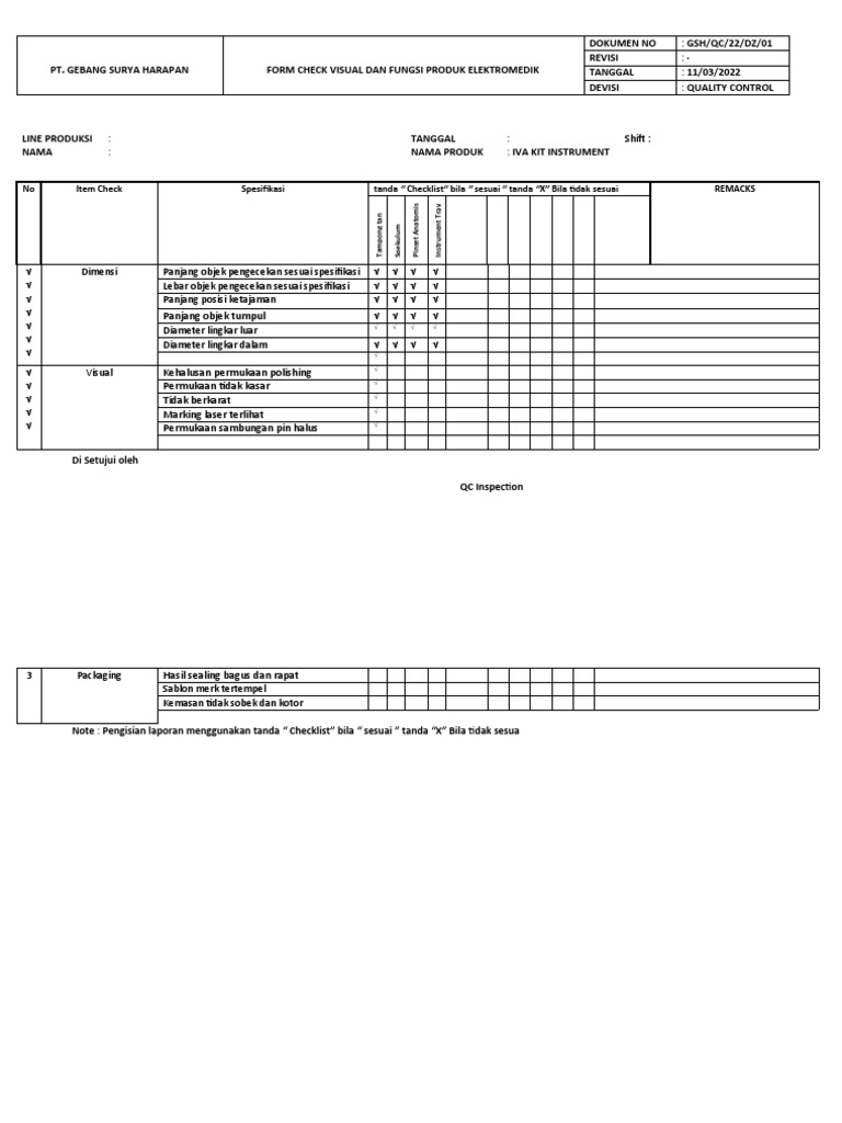 QC CHECK Instrument | PDF