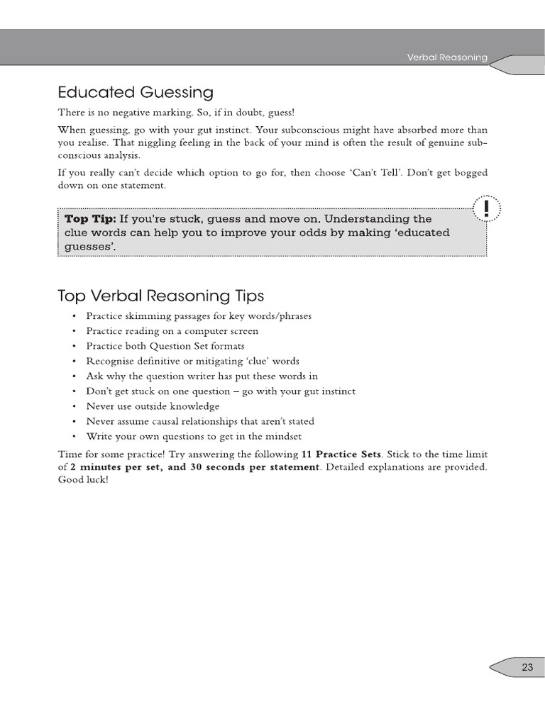 Verbal Reasoning 1 PDF | PDF