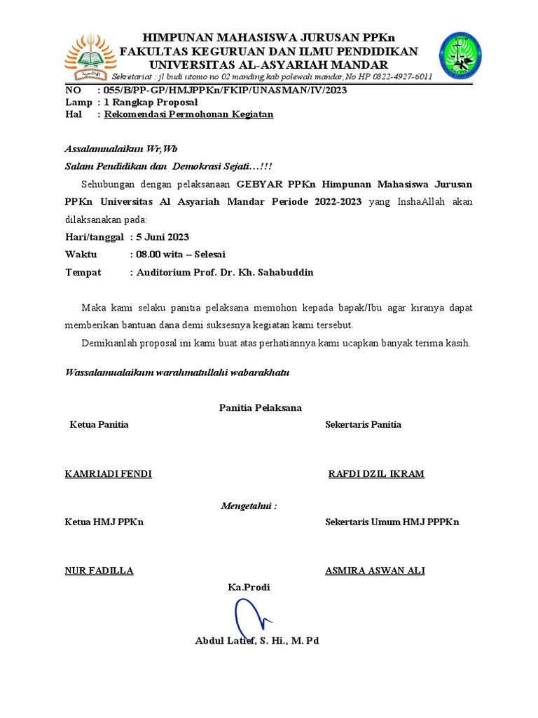 Proposal Gebyar PPKN 2023 12345 | PDF