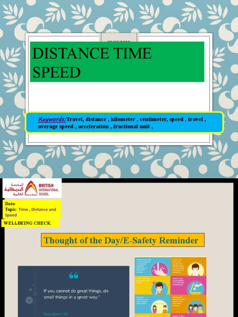 Understanding Speed, Distance, and Time | PDF