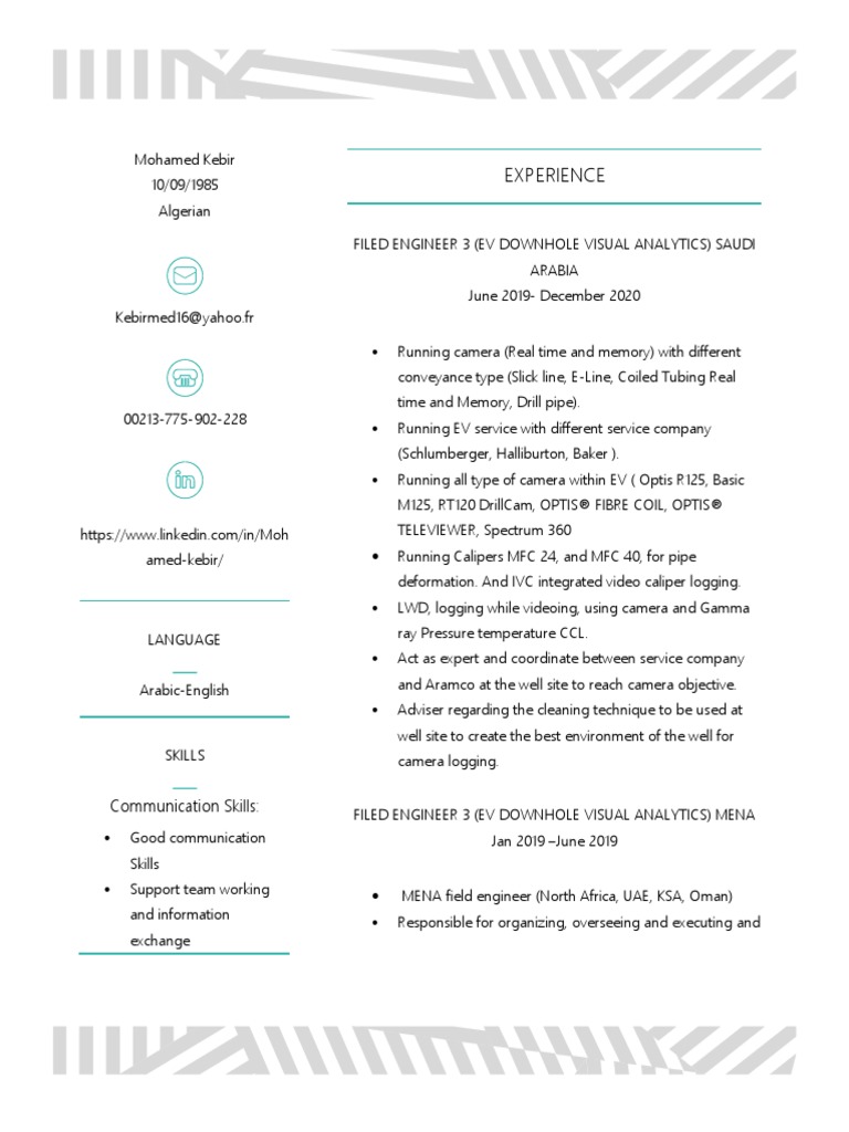 Kebir Mohamed CV 2021 | PDF